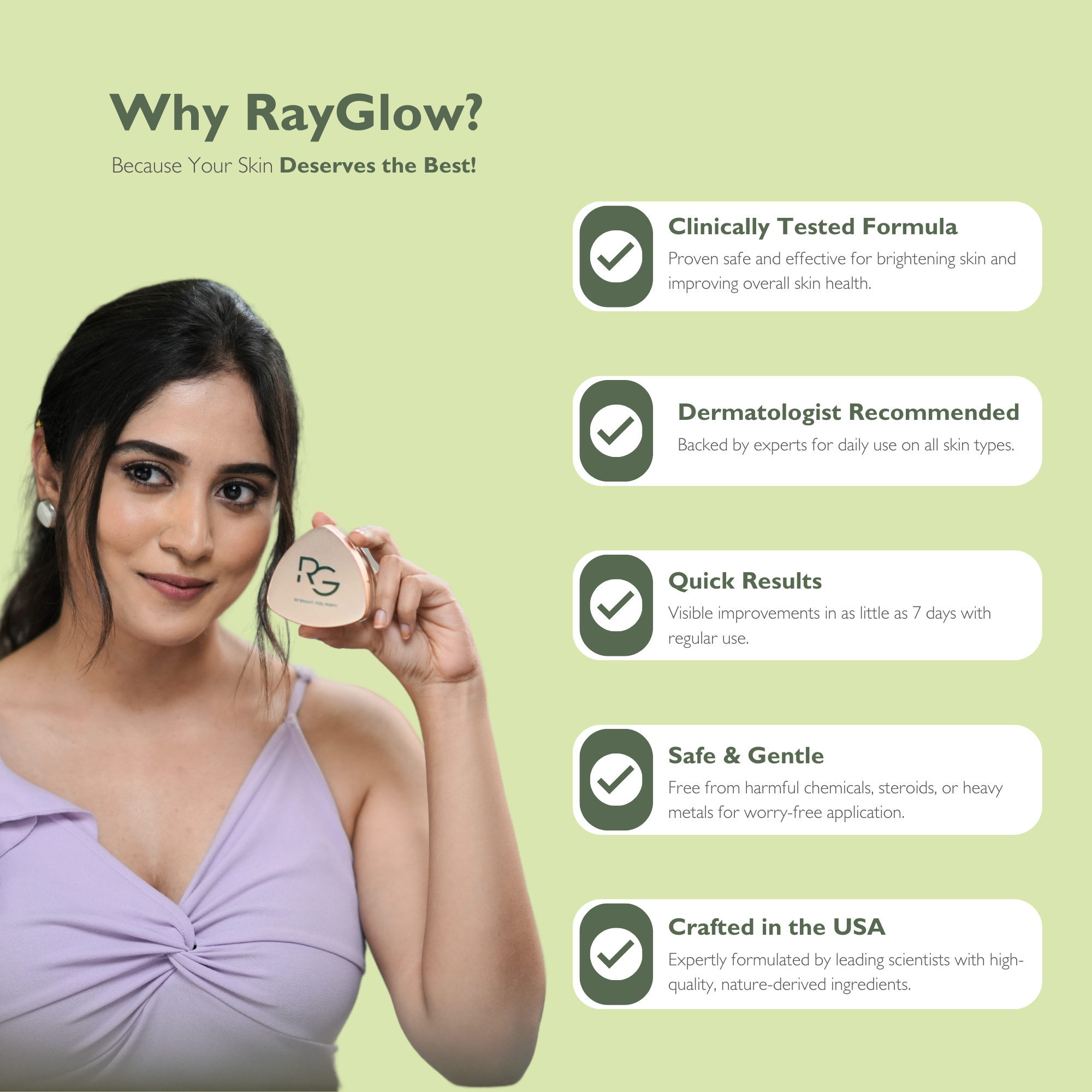RayGlow Skin Brightening Cream | Crafted in the USA with an advanced g